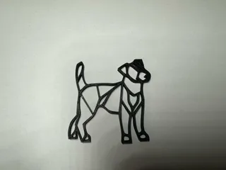 Wall mounted geometric dog by johnny Little | Download free STL model ...