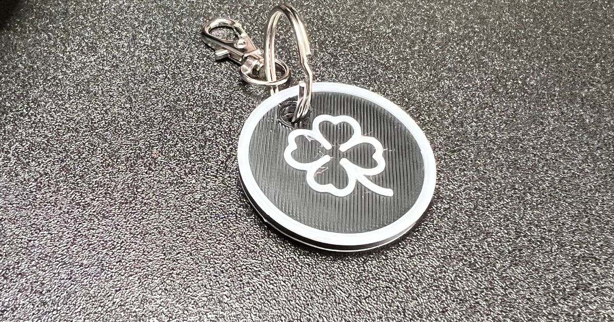 4 leaf clover key chain by ML3DDesign | Download free STL model ...