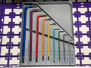 WERA Mini Hex Key Metric Gridfinity Storage by Chris | Download free STL model | Printables.com