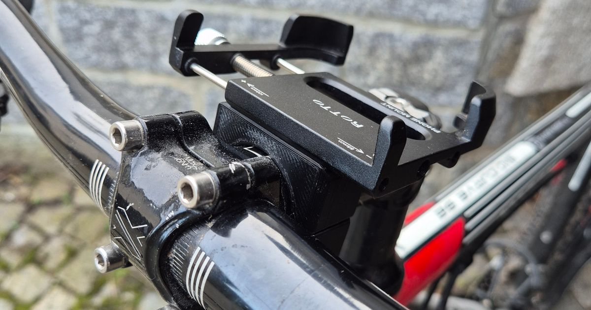 Bike stem Phone mount [parametric] by Franz | Download free STL model ...