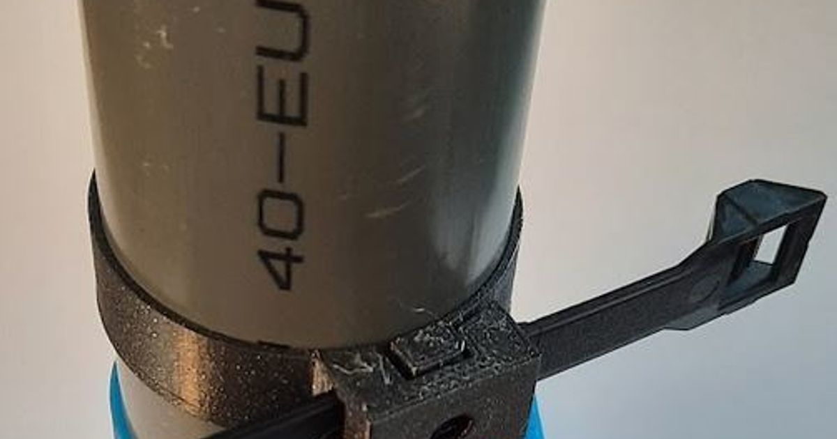 Fixation de tube PVC 40mm avec collier rilsan ou vis. by jerrydi ...