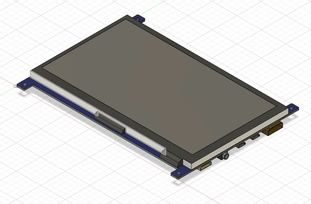 LCD Waveshare 7" - Fusion 360 by ROSIO | Download free STL model ...