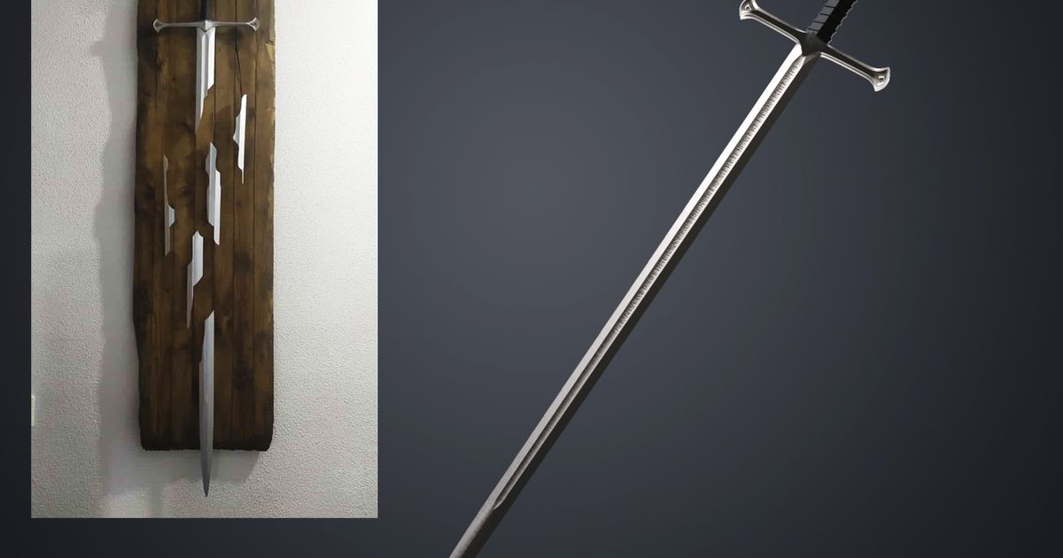 Narsil Sword - The Lord of the Rings by 3Demon | Download free STL ...