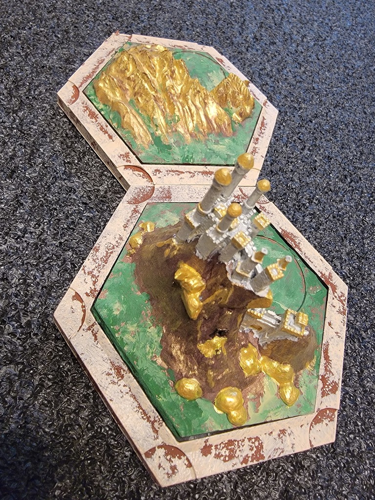 Teton mountain range Settlers of Catan tile- I used it for a gold ...