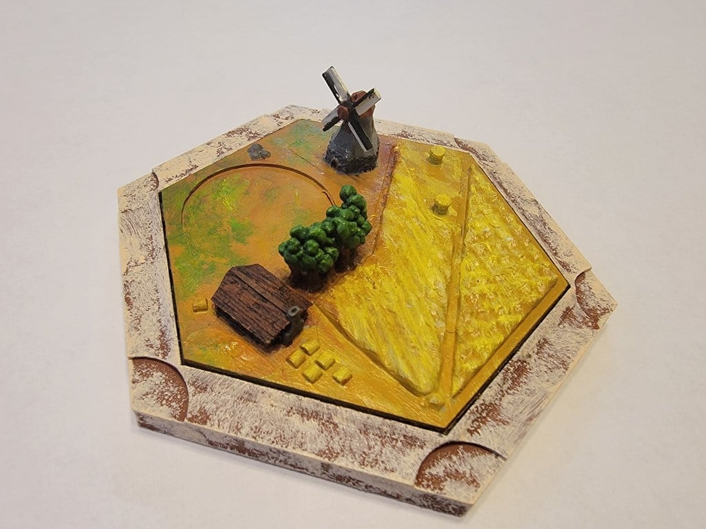 Wheat tile with windmill, Settlers of Catan by Clint B | Download free ...