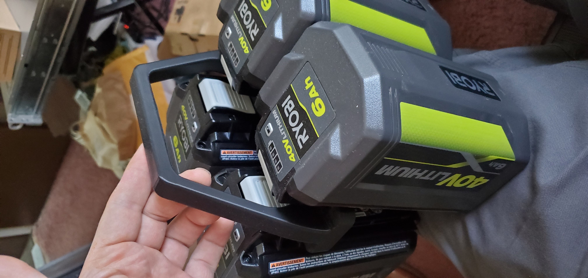 Ryobi 40v Battery Holder by Justin Herman | Download free STL model | Printables.com