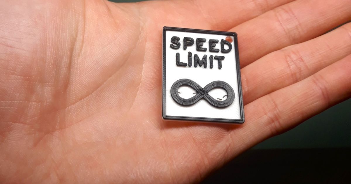 Speed limit infinity keychain by Design Lab 3d | Download free STL ...