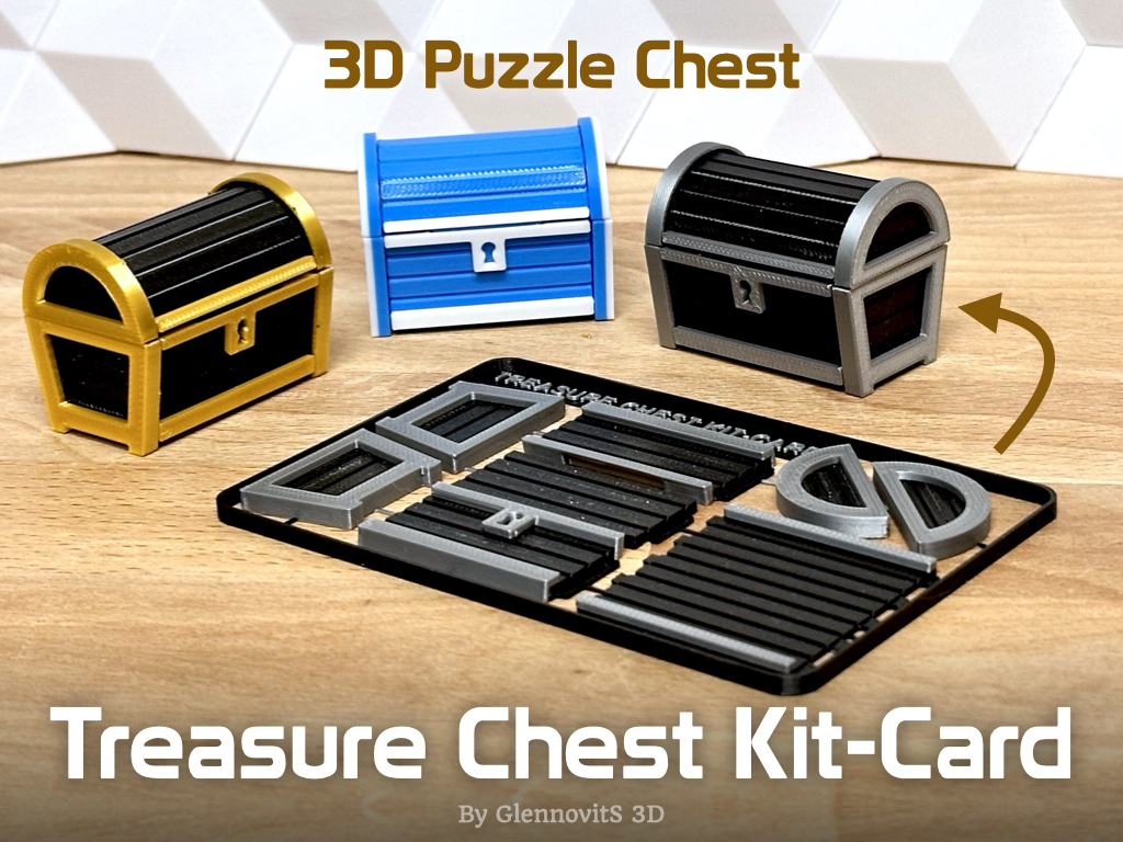Treasure Chest Kit-Card (compact pirate chest box set) by GlennovitS 3D ...