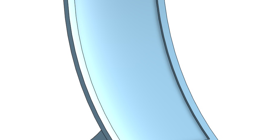 Curved Photo Stand by Henrique Magarotto | Download free STL model ...