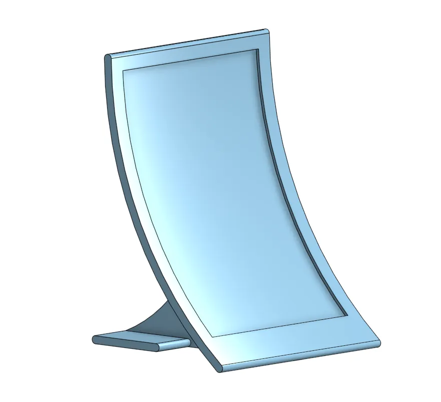 Curved Photo Stand by Henrique Magarotto | Download free STL model ...