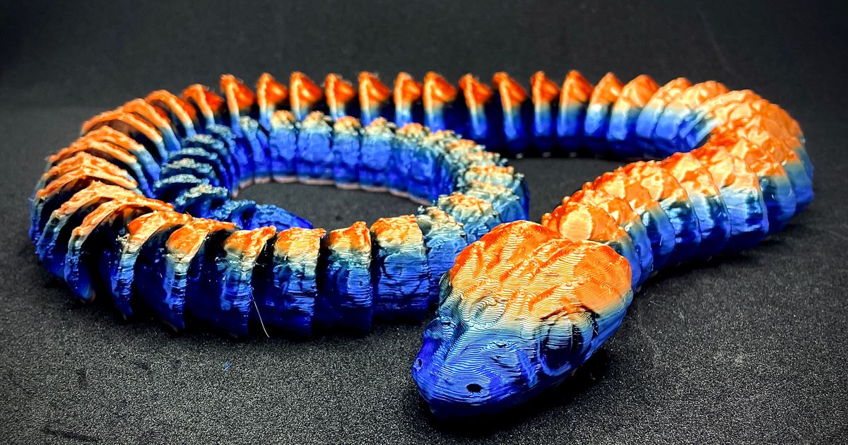 Colossal Python Snake almost 90cm / 35Inch Lenght - Articulated - Print ...