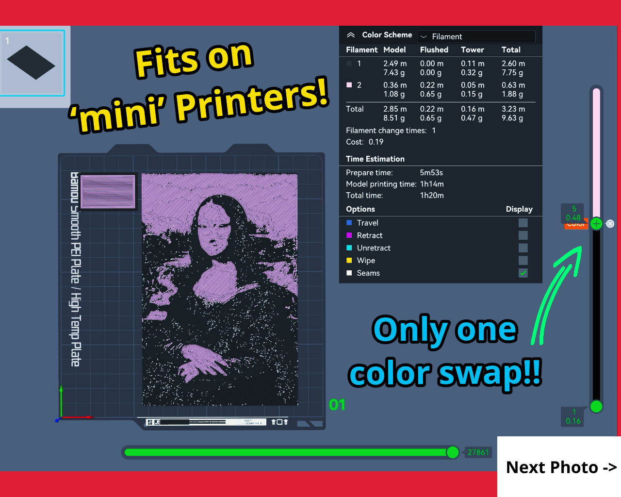 Mini Mona. HueForgery. 1 Color swap!!! von Snail | Kostenloses STL ...
