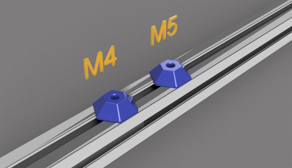 2020 HEX T-slot Twist-In Fixing Support M4-M5 Thread - Supporto ...