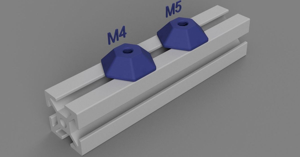 2020 HEX T-slot Twist-In Fixing Support M4-M5 Thread - Supporto ...