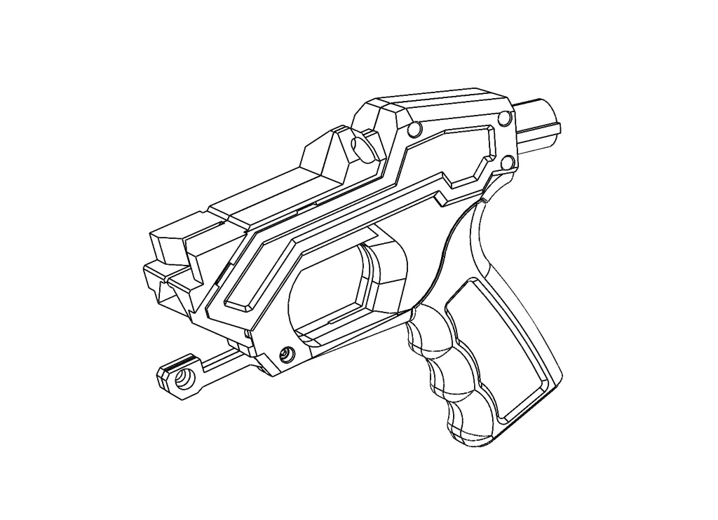 how to draw a rival nerf gun