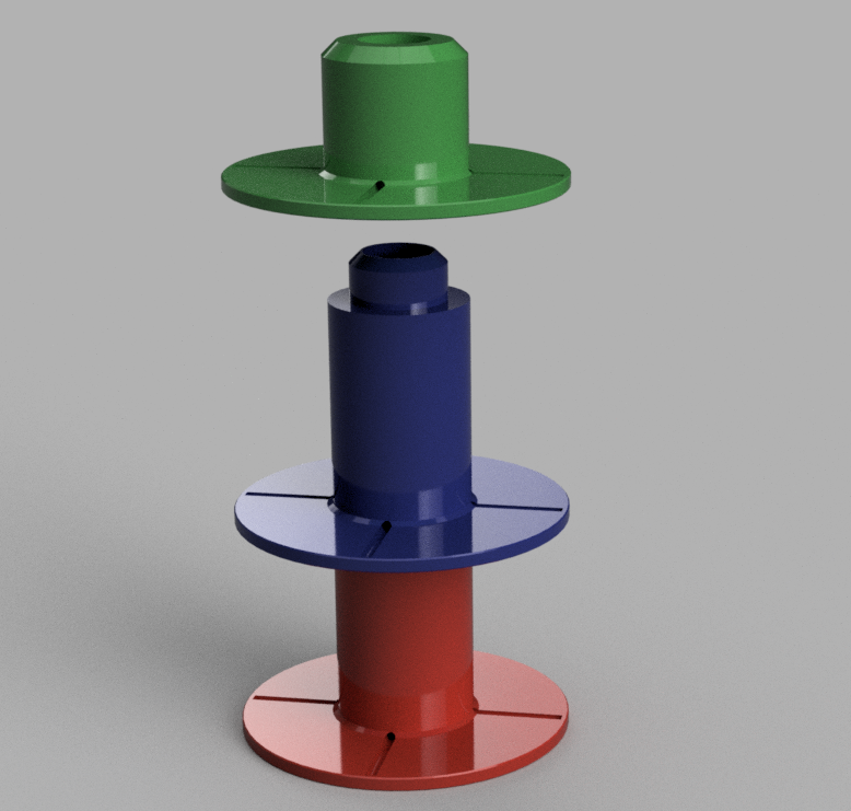 Horizontal Stackable one piece Minimal Spool Holder by CJJC | Download free STL model ...