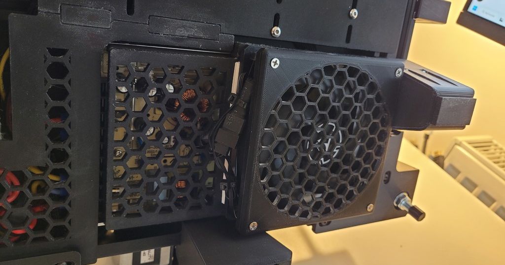 PSU FAN COVER 120mm FAN HoneyComb by MD_CAD_Creation | Download free ...