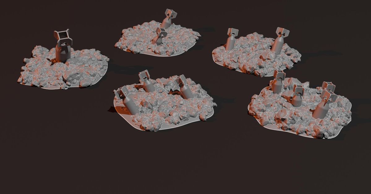 Dangerous Terrain - Bombs by Udo's 3D World | Download free STL model ...