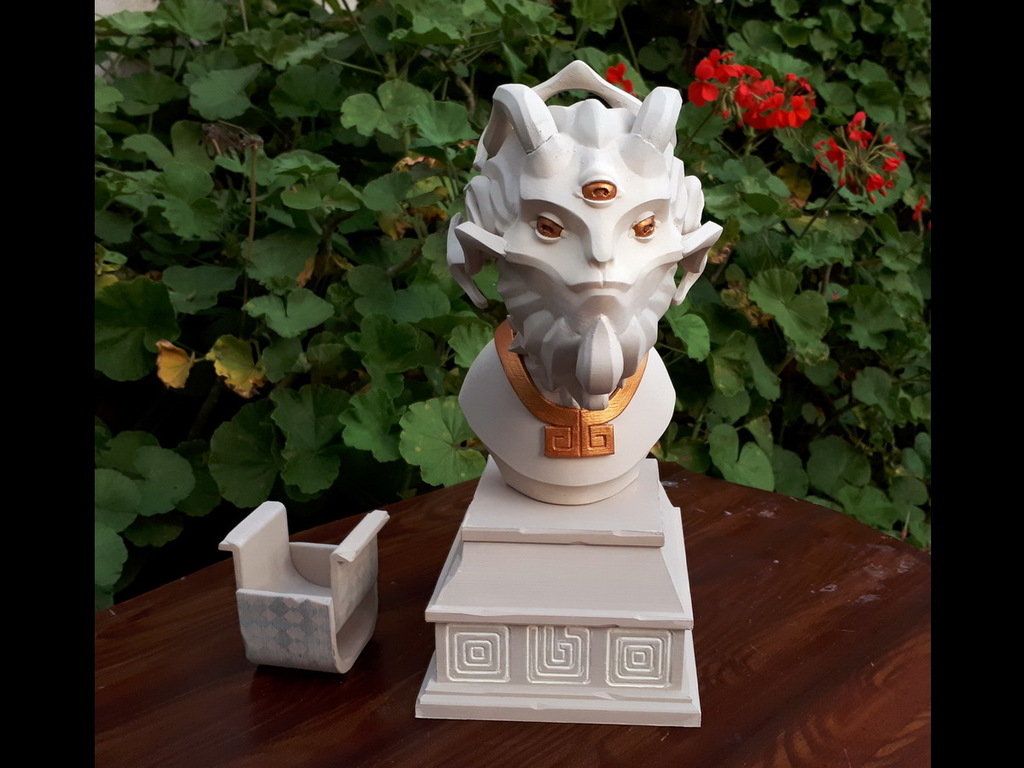Nomai Statue Outer Wildsplus Glowing Eyes By Wari Download Free Stl Model
