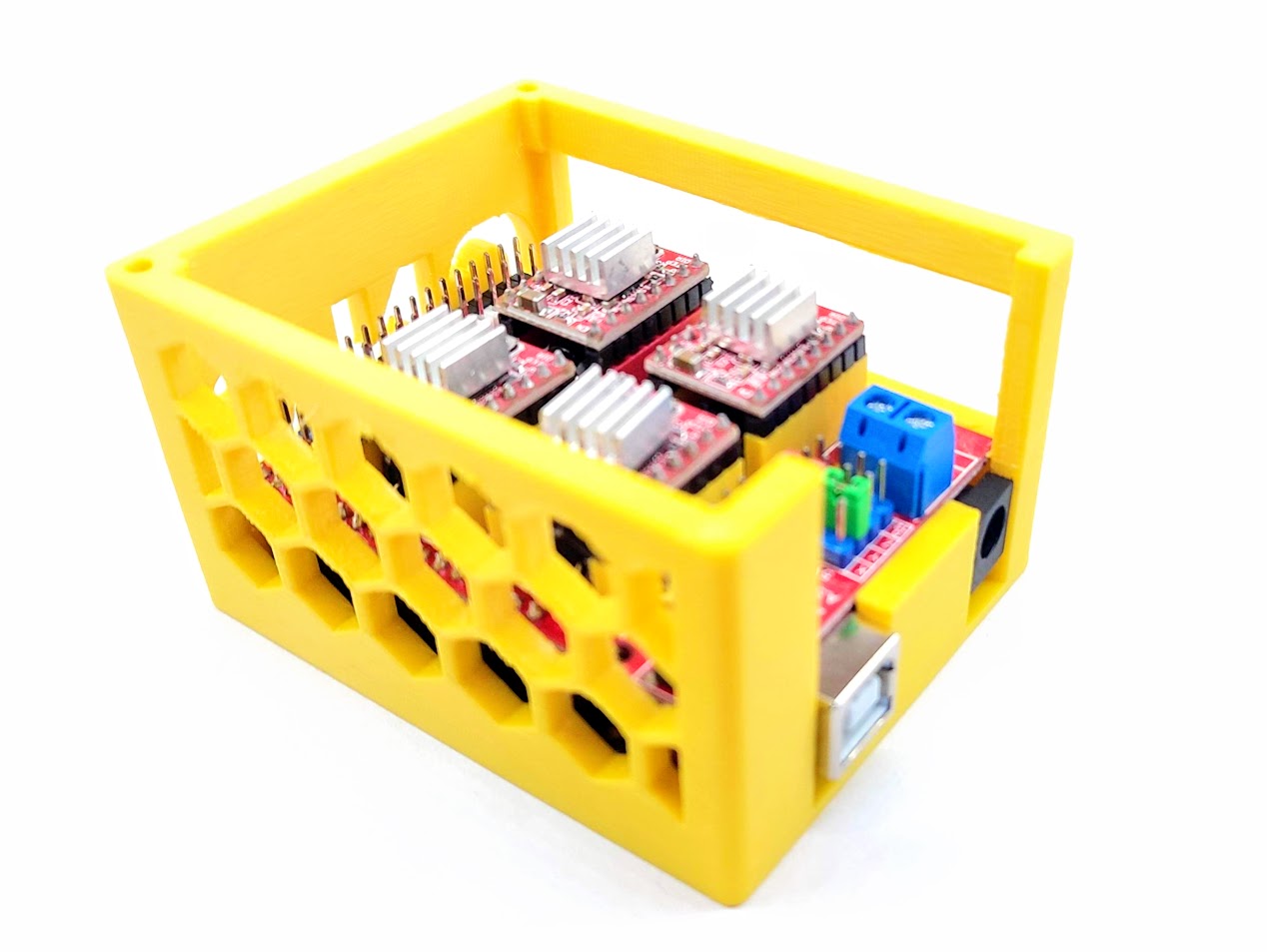 Arduino Uno R3 + CNC shield housing case + Fan 50x50 cover by Marcin ...