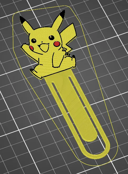 Pikachu Bookmark by rovnanik | Download free STL model | Printables.com