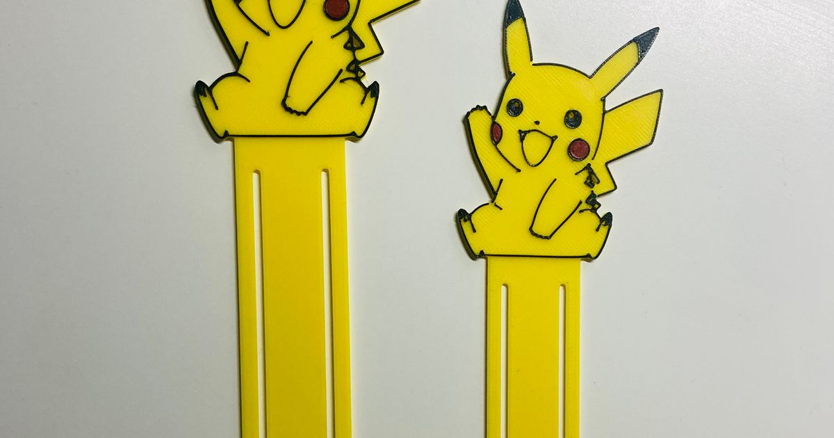 Pikachu Bookmark by rovnanik | Download free STL model | Printables.com