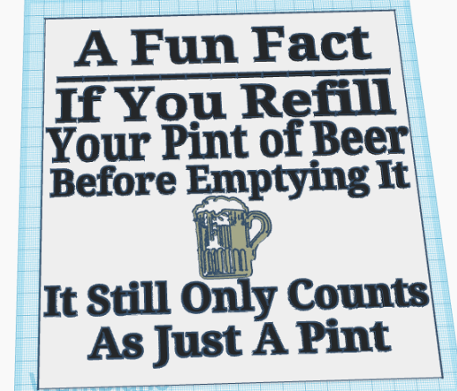 Beer Pint Sign by Phantom Printer | Download free STL model ...