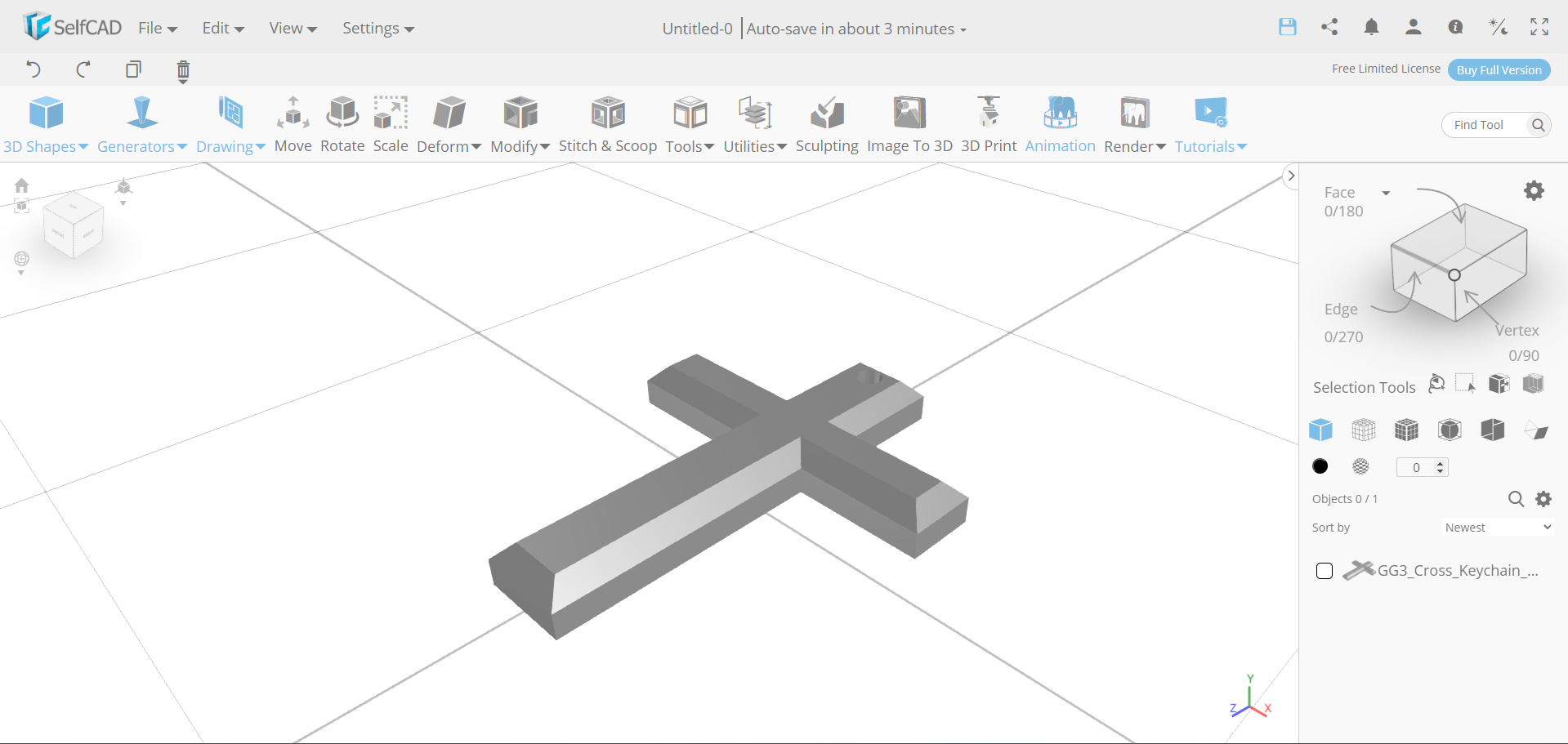 Cross Keychain by Grant | Download free STL model | Printables.com