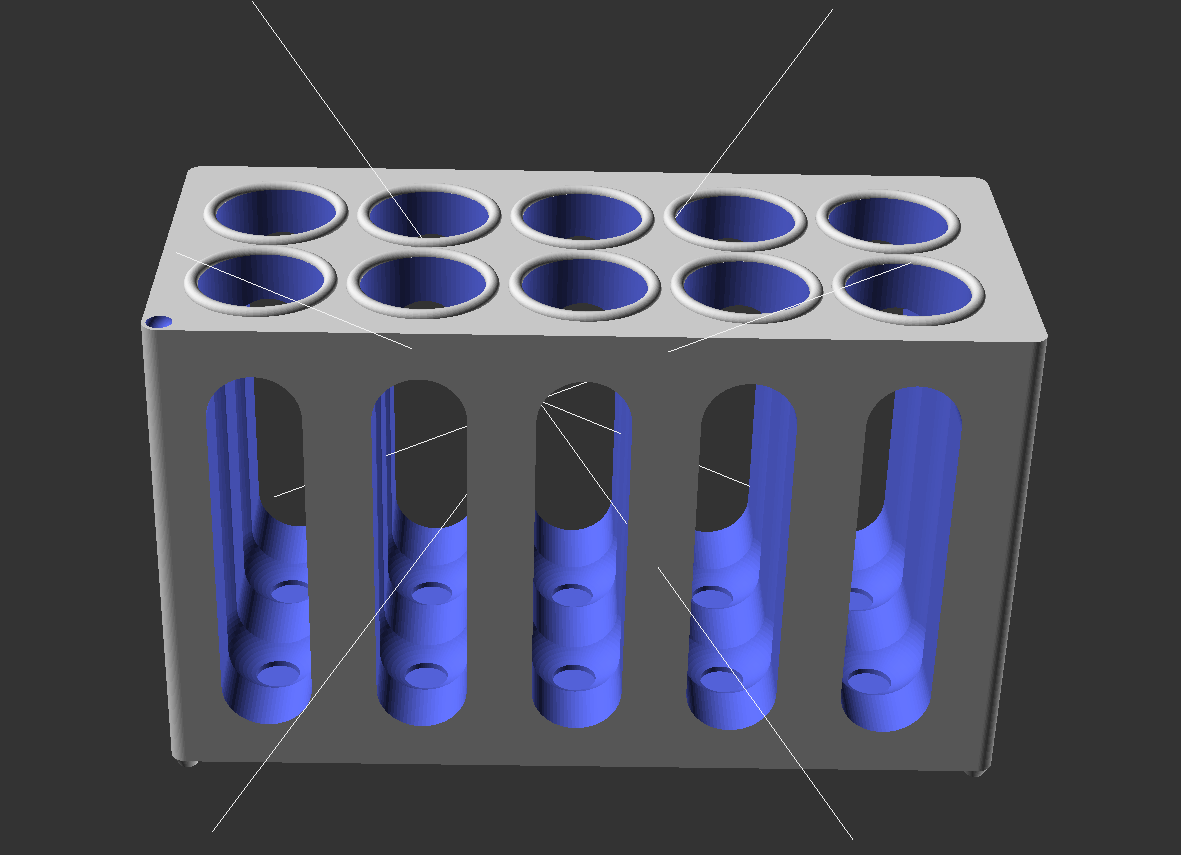 Test Tube Stand (parametric, OpenSCAD) by Temara | Download free STL ...