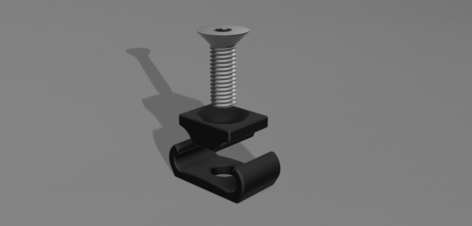 Screwable Dual Cable Fixture Clip by paradoxx_42 | Download free STL ...
