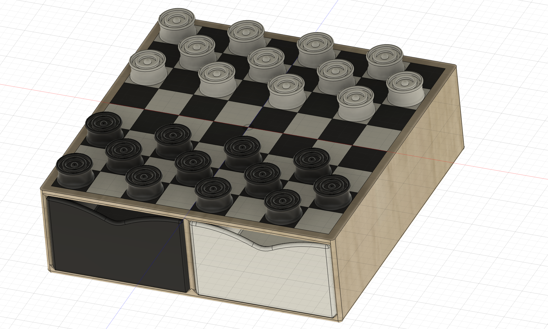 checkers game von CosyMaker79 | Kostenloses STL-Modell herunterladen ...