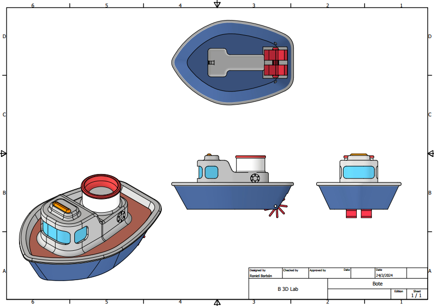 Boat by Roniel Borbón | Download free STL model | Printables.com