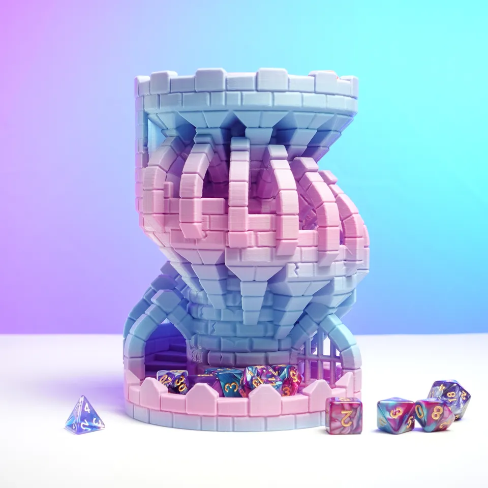 Battlement Dice Tower by Clockspring | Download free STL model ...