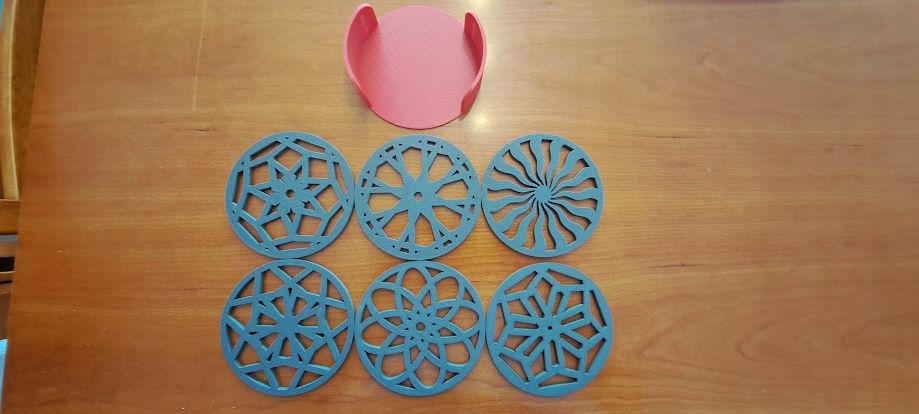 Geometric-shaped coaster plus holder by Ruiaxe | Download free STL ...