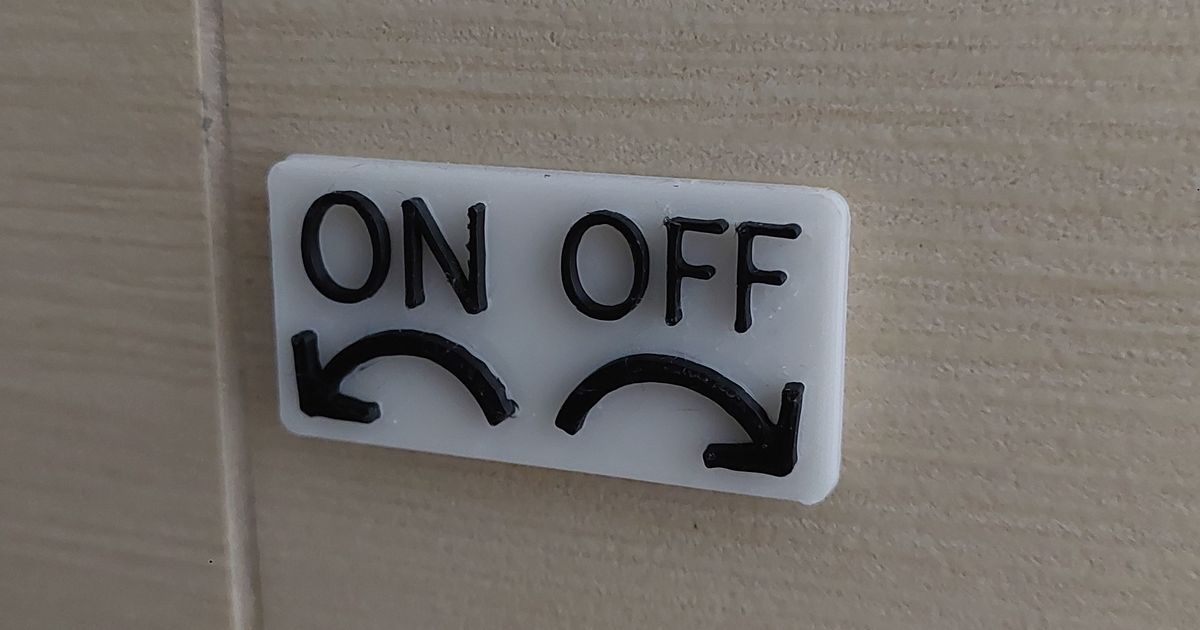 On Off rotating knob sign by Divadis | Download free STL model ...