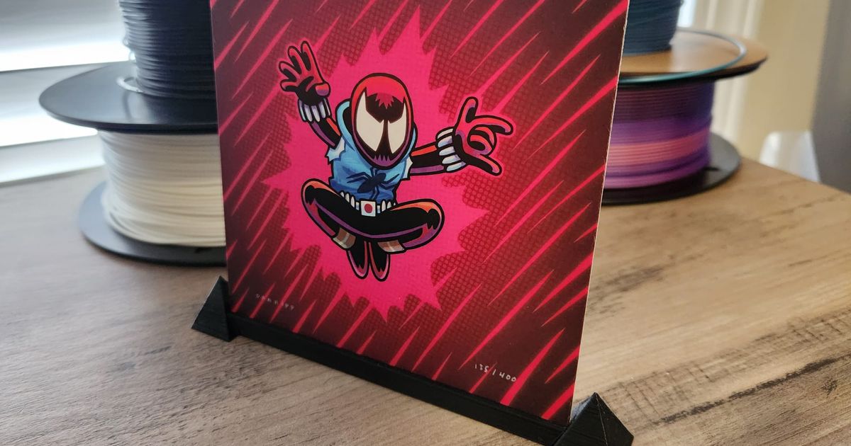 5 inch Picture Stand with slant by Matt Fero | Download free STL model ...