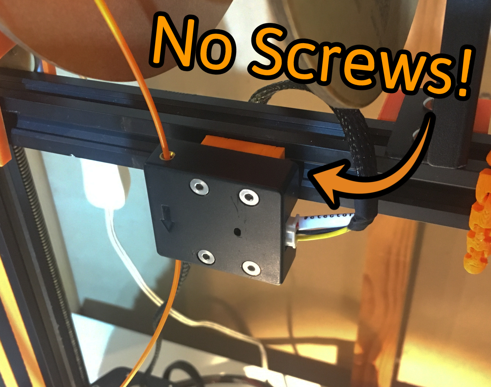 No Scews Direct Drive Filament Sensor Mount For Ender 3 by Thompson Studios | Download free STL ...