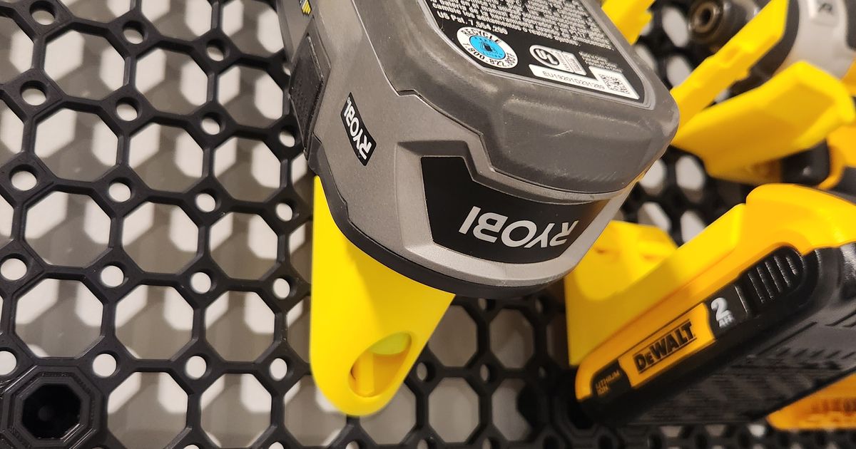 Ryobi battery holder for Multiboard by Jonathan Penner | Download free ...