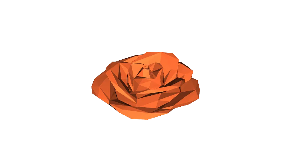 Low Poly Rose by Black0ut | Download free STL model | Printables.com
