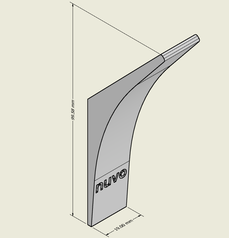Modern wall hook by Nuvo Design | Download free STL model | Printables.com