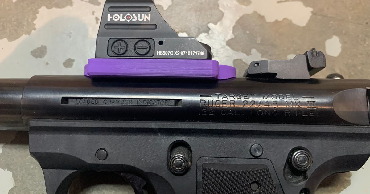 Ruger MK III Optic Plate by Dryfiredude | Download free STL model ...