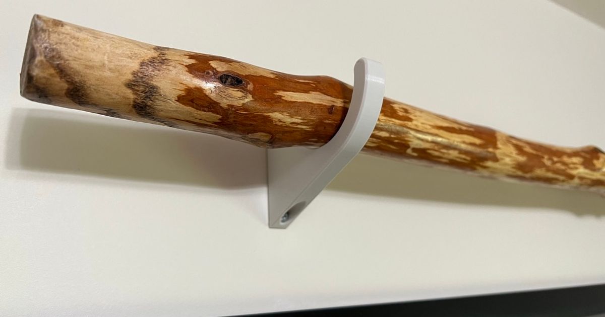 Wall Hook (For my walking stick) by mkingery | Download free STL model ...