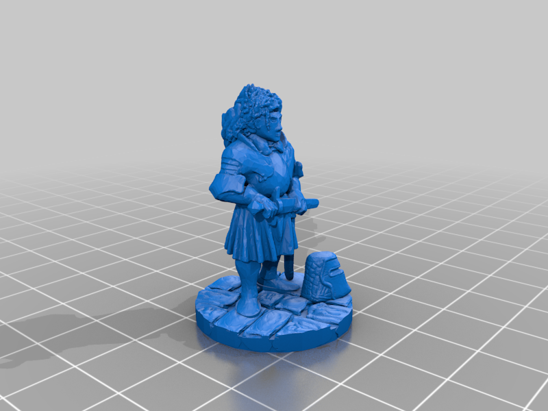 Female Knight Warrior Miniature by Ellie_Valkyrie | Download free STL ...