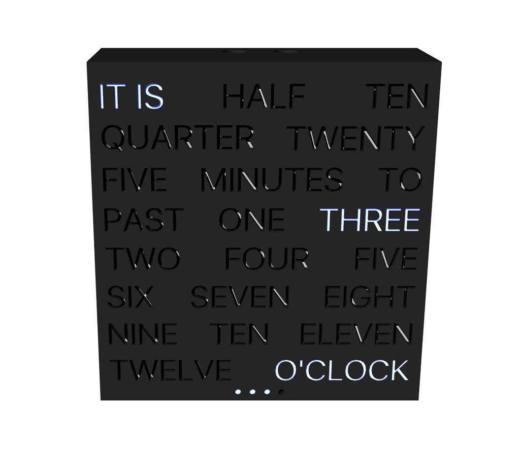 Word clock by xadow | Download free STL model | Printables.com