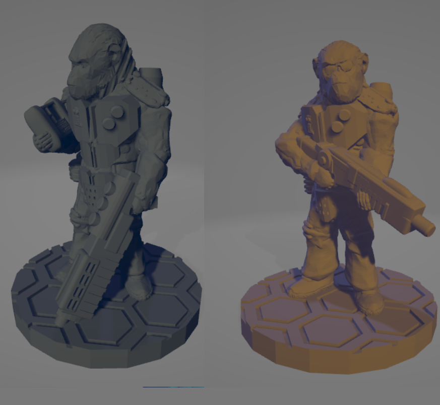 Ape Morph Minis For Eclipse Phase by Ellie_Valkyrie | Download free STL ...