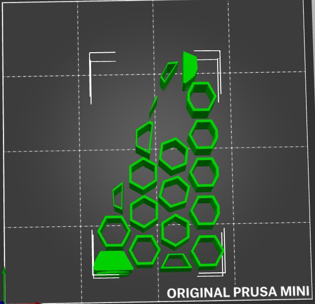 Honey comb inserts foradjustable xz mini prusa leg stabilizer by Ninja ...