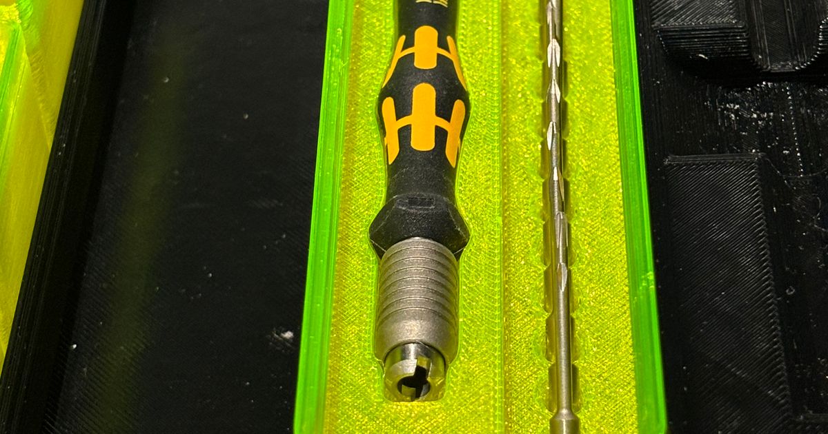 Wera 1013 Kraftform Micro Gridfinity 1x4x6 bin by Potato Stardust ...