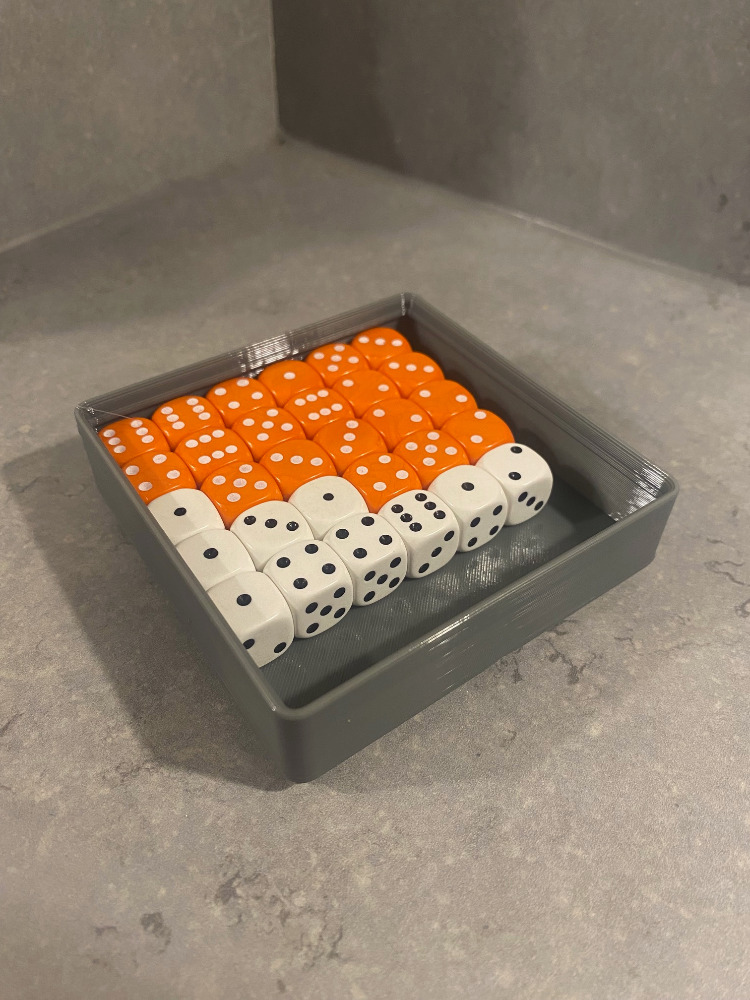 Gridfinity Dice tray 2x2 - 12mm & D20 Dice by edcdadstuff | Download ...