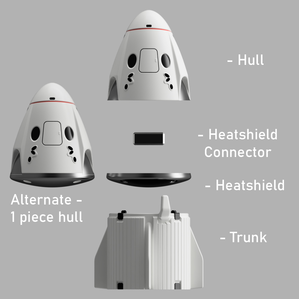 SpaceX Dragon Capsules von fabio | Kostenloses STL-Modell herunterladen ...