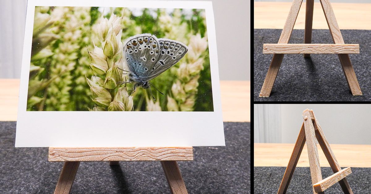 Easel for small photos by DSt | Download free STL model | Printables.com